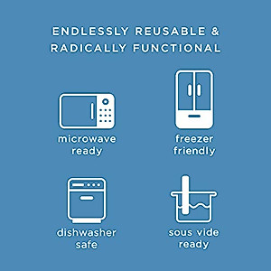 Stasher Silicone Reusable, Stand-Up Mid (Clear) | Food Meal Prep Storage Container | Lunch, Travel, Makeup, Gym Bag | Freezer, Oven, Microwave, Dishwasher Safe, Leakproof