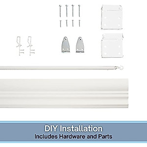 LOTUS & WINDOWARE Cordless 2" Faux Wood Blind 31" Wide x 72" Long, Soft White, Smooth (FCX3172WH) - 31 x 72,Soft White