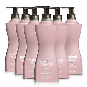 Method Gel Hand Wash, Jasmine, Biodegradable Formula, 11.5 fl oz (Pack of 6)