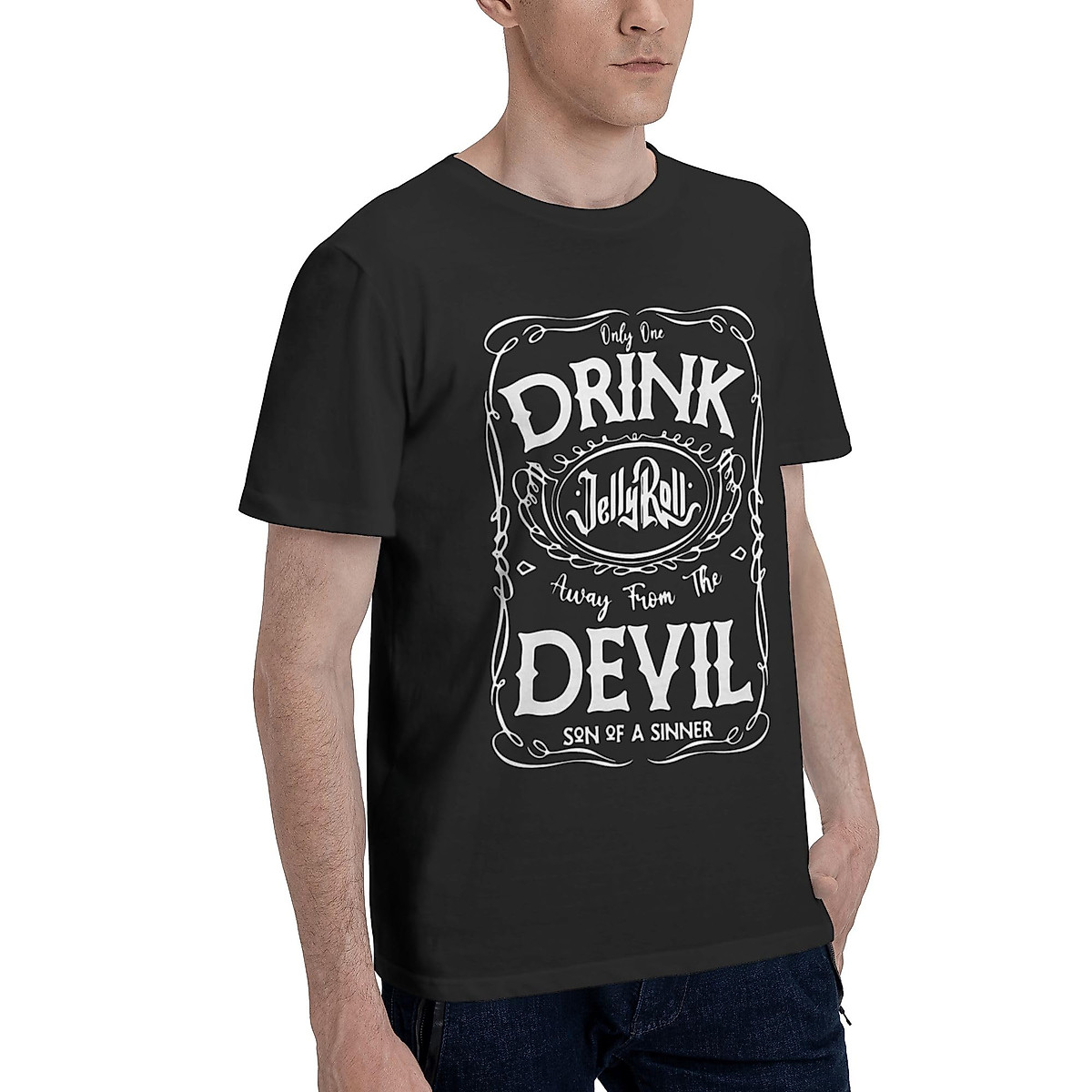 Jellys Music Rolls Shirt Mens T Shirts Womens Tops Casual Tee Short Sleeve Hip Hop Rap T-Shirt for Birthday Concert Party Husband Wife Family Friends Lover Gifts Black 6X-Large