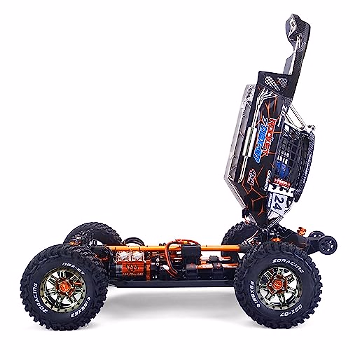 Plaxo 1/7 RC Off Road Truck, ZD Racing DBX-07 80KM/H 4x4 2.4G High-Speed Brushless Waterproof Remote Control Drift Monster Crawler Desert Car Vehicle, Birthday Xmas Gift for Boys Girls and Adults