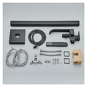 Floor Mounted Bathtub Shower Faucet Swivel Waterfall Spout Freestanding Bathroom Crane Black Bathtub Shower Faucet(Nickel B)