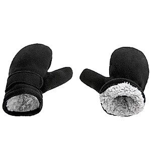 qiguch66 Toddler Mittens Winter Warm Gloves =,Autumn Winter Toddler Magic Tape Warm Mitten Baby Boys Girls Faux Fleece Gloves Jujube Red XL