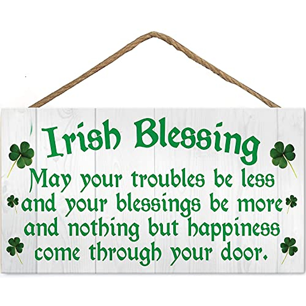 Irish Blessing Happiness Friendship Gift Plaque St Patricks Day Lucky House Sign (US-G069)