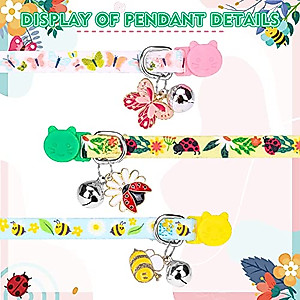 TAILGOO Breakaway Cat Collars with Bell - Spring Pet Collar 3 Pack for Kittens Puppies and Tiny Pets Small Pets
