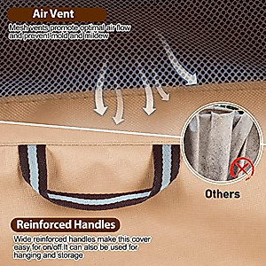 QH.HOME Lawn Outdoor Chair Covers Waterproof 900D Heavy Duty, 2 Pack Patio Chair Covers for Outdoor Furniture with Strong Tear Resistance, Fade UV Resistant, Air Vent - (Size：37"W X 40"D X 31"H）