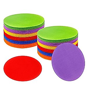 60 Pcs 5" Carpet Spots Markers for Classroom Carpet Floor Dots Carpet Circles Carpet Markers for Kids Social Distancing and Wait Line Up, Classroom Decoration Teacher Supplies, 6 Colors