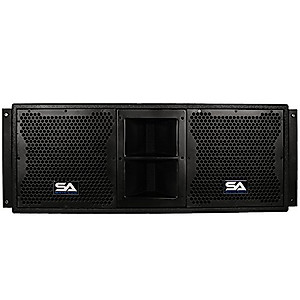 Seismic Audio - SALA-210-PKG1 - Four Passive 2x10 Line Array Speakers with Dual Compression Drivers - PA/DJ Band Live Sound