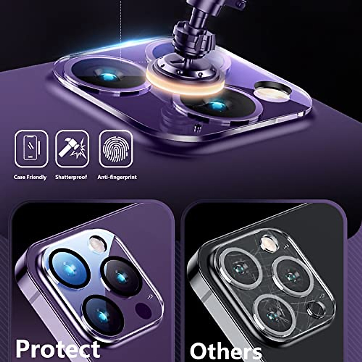 [8 in1] for iPhone 14 Pro/Pro Max Camera Lens Protector,iPhone Dust Plug,iPhone Speaker Cover,Multi-Function Protection Cleaning Kit Tool for iPhone 14Pro/Pro Max,iPhone 14 Pro Speaker Dust Cover