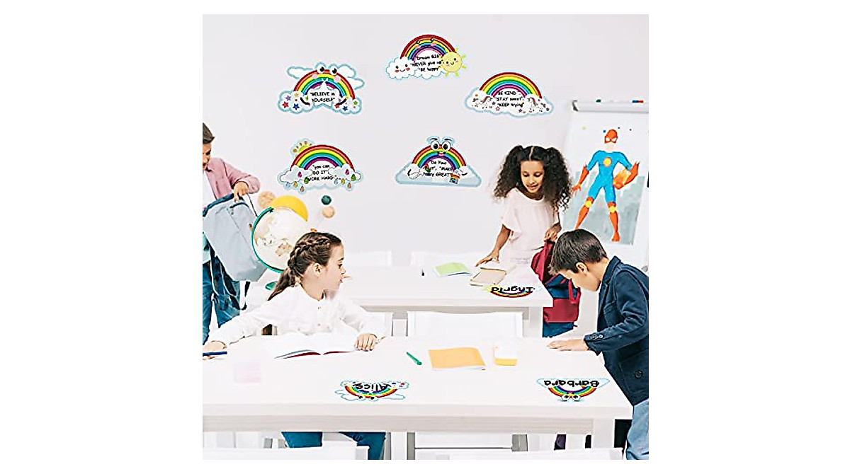 Colorful Rainbow Cut-Outs Set for Classroom Décor