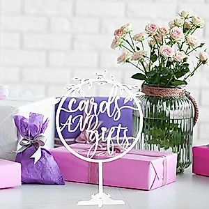 3 Pcs Wedding Wooden Table Decoration Sign Love Is Sweet Sign Guestbook Sign White Cards and Gifts Sign Wedding Centerpieces for Rustic Wedding Reception Married Party Table Decoration