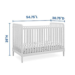 Delta Children Saint 4-in-1 Convertible Crib - Greenguard Gold Certified, Bianca White