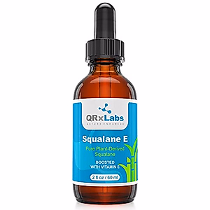 Pure Plant-Based Squalane Oil Boosted with Vitamin E (LARGE 2 oz) - Organic ECOCERT/USDA Certified Squalane Derived from Sugarcane - Best Moisturizer For Face, Body, Skin & Hair - 2 fl oz / 60 ml