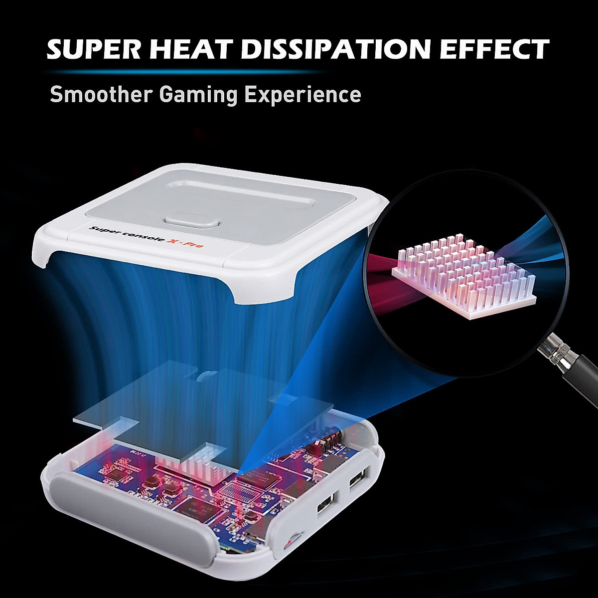 Kinhank Retro Game Console,Super Console X PRO Emulator Console with 90000+ Video Games,Video Game Console with 60+ Emulator,Dual System,Game Consoles for 4K TV,5 Players,LAN/WiFi,Best Gifts for Men