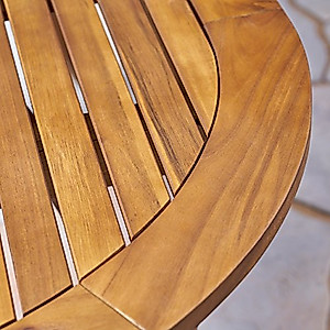 Christopher Knight Home Baia Outdoor 70" Oval Acacia Wood Dining Table, Teak