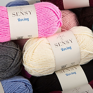 Sensy Roving Yarn, 3.5 oz, 132 Yards, Gauge 5 Bulky (Forest Green)