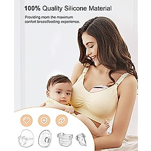 Wearable Breast Pump Accessories Replacement Parts Flange 24mm, Duckbill Valve, Silicone Diaphragm, Milk Collector Cup Compatible with MOMMED Mumgaroo MISSAA TSRETE Bioby S18 S21 S23
