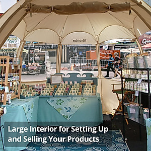 Alvantor Pop Up Canopy Tent - Vendor Booth Event Tent - 12x12 Pop Up Canopy for Commercial Activity - Camping Gazebos - Beige