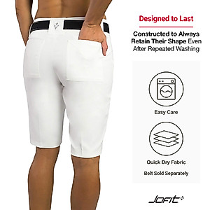 Jofit Apparel Women’s Athletic Clothing Bermuda Short, Size 10, White