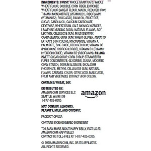 Amazon Brand - Happy Belly Fruit & Grain Cereal Bars, Strawberry , 1.03 Oz, 8 Count (Pack of 1)