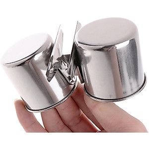 Parrot Feeding Cups Hanging Pet Animal Stainless Steel Birdcage Bowls Bird Bowls for Cage Parakeet Bird Cage Accessories Suitable Small and Medium Bird Pet Supplies