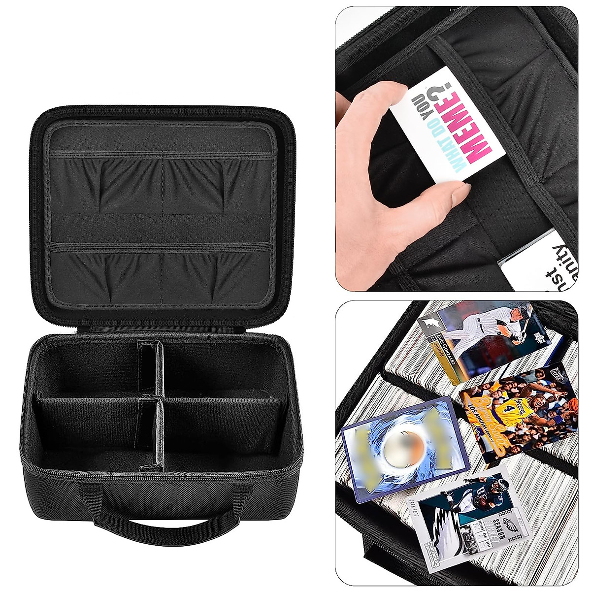 1600+ Large Card Game Case, Trading Card Storage Holder Box Compatible with Football Cards/for Card Against Humanity/for Magic The Gathering/for PM cards packs & All Expansions (Box Only)