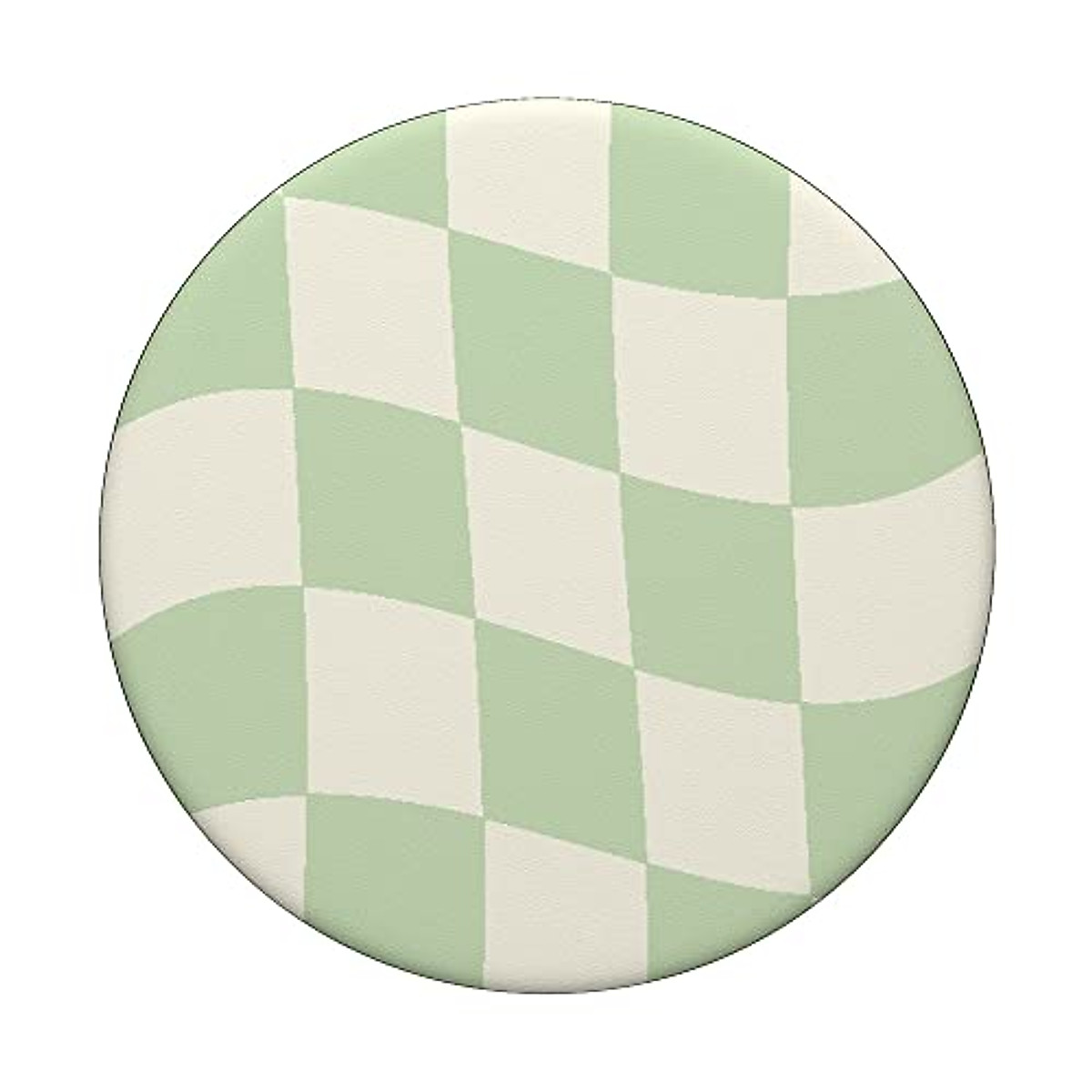 Danish Pastel Aesthetic Green Checkered PopSockets Standard PopGrip