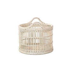 Kouboo Rattan Basket, White-wash small