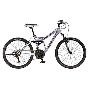 Mongoose Maxim Girls Mountain Bike, 24-Inch Wheels, Aluminum Frame, 21-Speed Drivetrain, Lavender