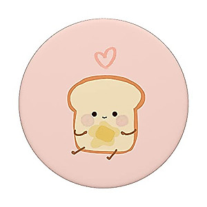 Cute Toast and Butter Graphic PopSockets Swappable PopGrip