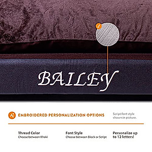 Moots Premium Leatherette Pets Sofa, Personalized, Espresso, X-Large