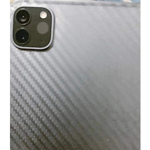 For iPad Pro 2020 & 2021 & 2022 12.9-inch Back Screen Protector 3D Carbon Fiber Ultra Thin Protective Film-2 Packs-Transparent