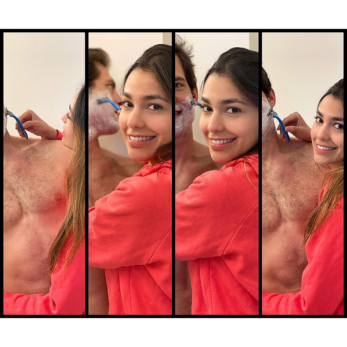 US Shave - 100 Triple Blade Shaving Razors - Wholesale Box of 100 Disposable Razors - 3 Stainless Steel Blades w/Teflon Coating - Pivoting Head - Aloe Strip