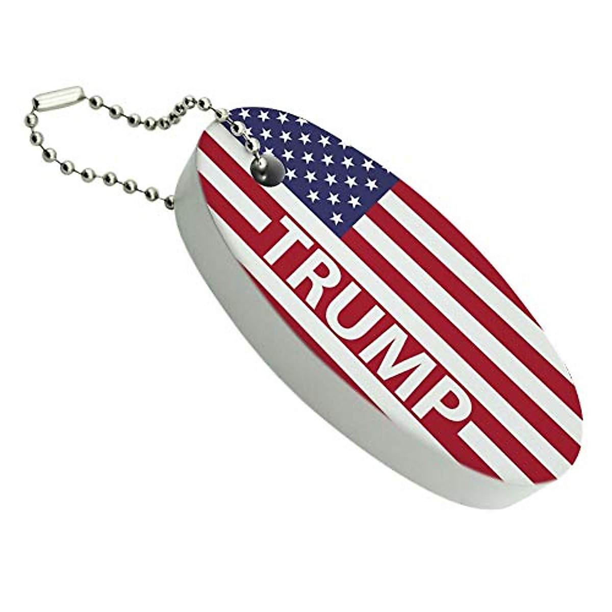 GRAPHICS & MORE President Trump American Flag Floating Keychain Oval Foam Fishing Boat Buoy Key Float Multi