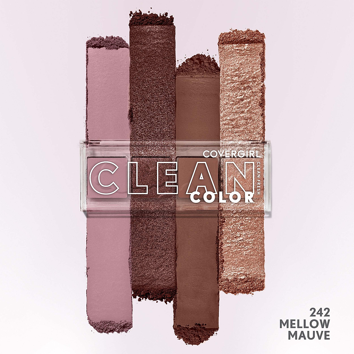 COVERGIRL Clean Fresh Clean Color Eyeshadow – Eyeshadow, Eyeshadow Palette, Shimmer Eyeshadow, Vegan Formula - Mellow Mauve, 4g (0.14 oz)