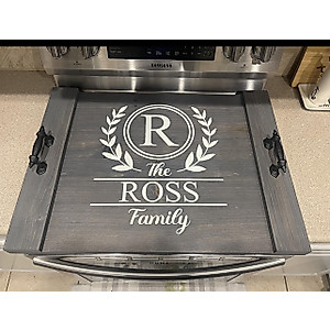 Custom stove cover for gas and electric stoves