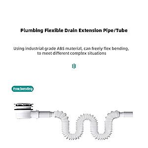 MUCOL 90 Degree Low Profile 1.5" Shower Drain Trap, 1.5" Side Outlet Drain Assembly for 1.5" Replacement Shower Base Drain, PVC Side Outlet Drain