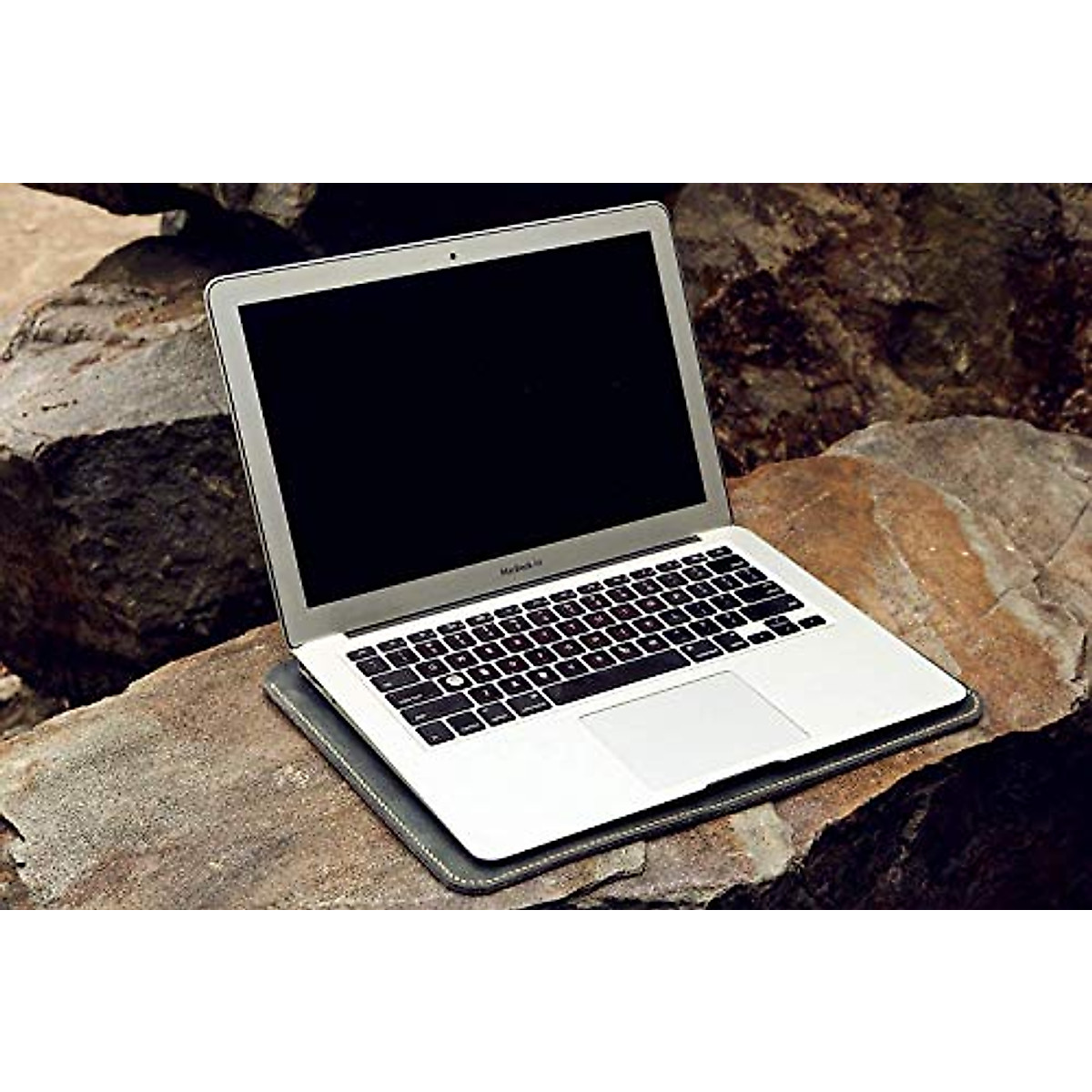 Grey leather macbook pro 13 15 inch case sleeve, gray leather macbook air 11 13 inch case sleeve, leather macbook 12 inch case MACX09S