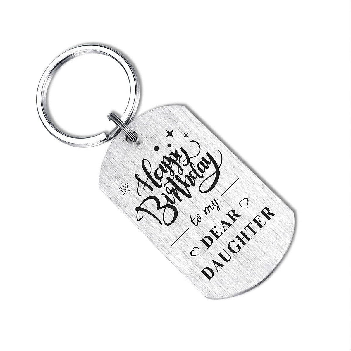 TGCNQ Happy Birthday Daughter, Birthday Gift for Daughter from Mom and Dad, Daughter Birthday Keychian