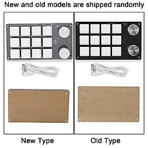 One Handed Macro Mechanical Keyboard, Portable Multifunctional One Handed Mechanical Gaming Keypad with 12 Fully Programmable Keys & Knob, for Windows, for Linux, for Vista, for OS X(White)