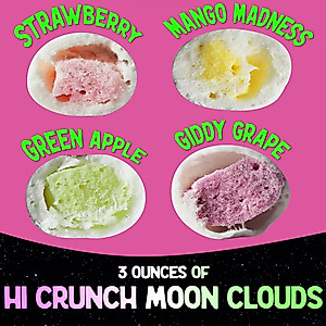 Freeze Dried Candy Variety Pack - Small Sample Pack with 4 Kinds of Freeze Dried Candy - Freeze Dried Cosmic Crunchies, Peach Rings, Moon Clouds and Caramel Apple Comets Shipped in Box for Protection