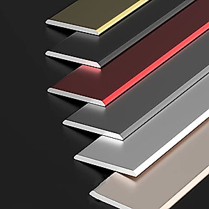 ROYUMI Transition Strip Waterproof Aluminum Threshold Strip, 36" Flat Door Threshold, Self-Adhesive Safety Seam Cover, Prevent Floor Gaps Seam Binder (Color : Style4)