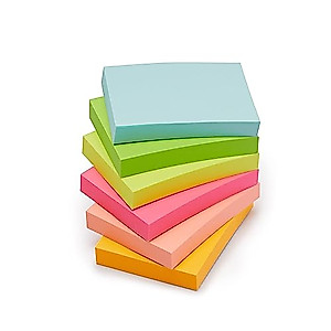 Amazon Basics Mini Sticky Notes, 1.5 x 2-Inch, Assorted Colors, 24-Pack