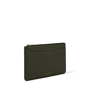 KATIE LOXTON Cara Womens Medium Vegan Leather Slip Pocket Clutch Handbag Pouch Khaki Green