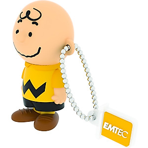 EMTEC USB Flash Drive 8GB Stick 2.0 Peanuts " Charlie Brown " 3D Design - PN 101