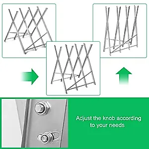 Goplus Portable Folding Sawhorse, Adjustable Steel Sawbuck for Firewood, Heavy Duty 220 lbs Sawhorse Work Table, Lightweight Log Wood Cutting Saw Horses Stand