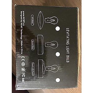 HCNT Levitating Bulb Lamp Magnetic Floating LED Light Desk Lamp Table lamp Night Light, 360 Degree Wireless Automatic Rotating Light for Unique Gifts Room Home Office Decor