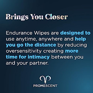Promescent Delay Wipes Sexual Enhancer for Men to Last Longer in Bed, Extended Climax Control with Benzocaine for Male Genital Desensitizing - Increase Duration, Performance, and Stamina, 5 Count