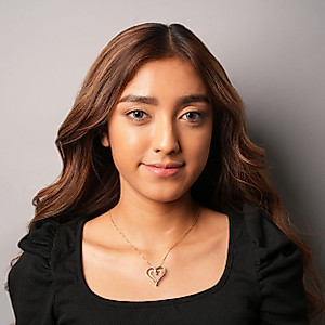 NATALIA DRAKE 1/3 Cttw Diamond Double Heart Necklace for Women in Yellow Gold Plated 925 Sterling Silver Color I-J/Clarity I2-I3