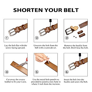 HOLMANSE Italian Full Grain Leather Casual Jean Belt Men Genuine Real Leather Western Golf Cowboy Belt Gift Box Packaging